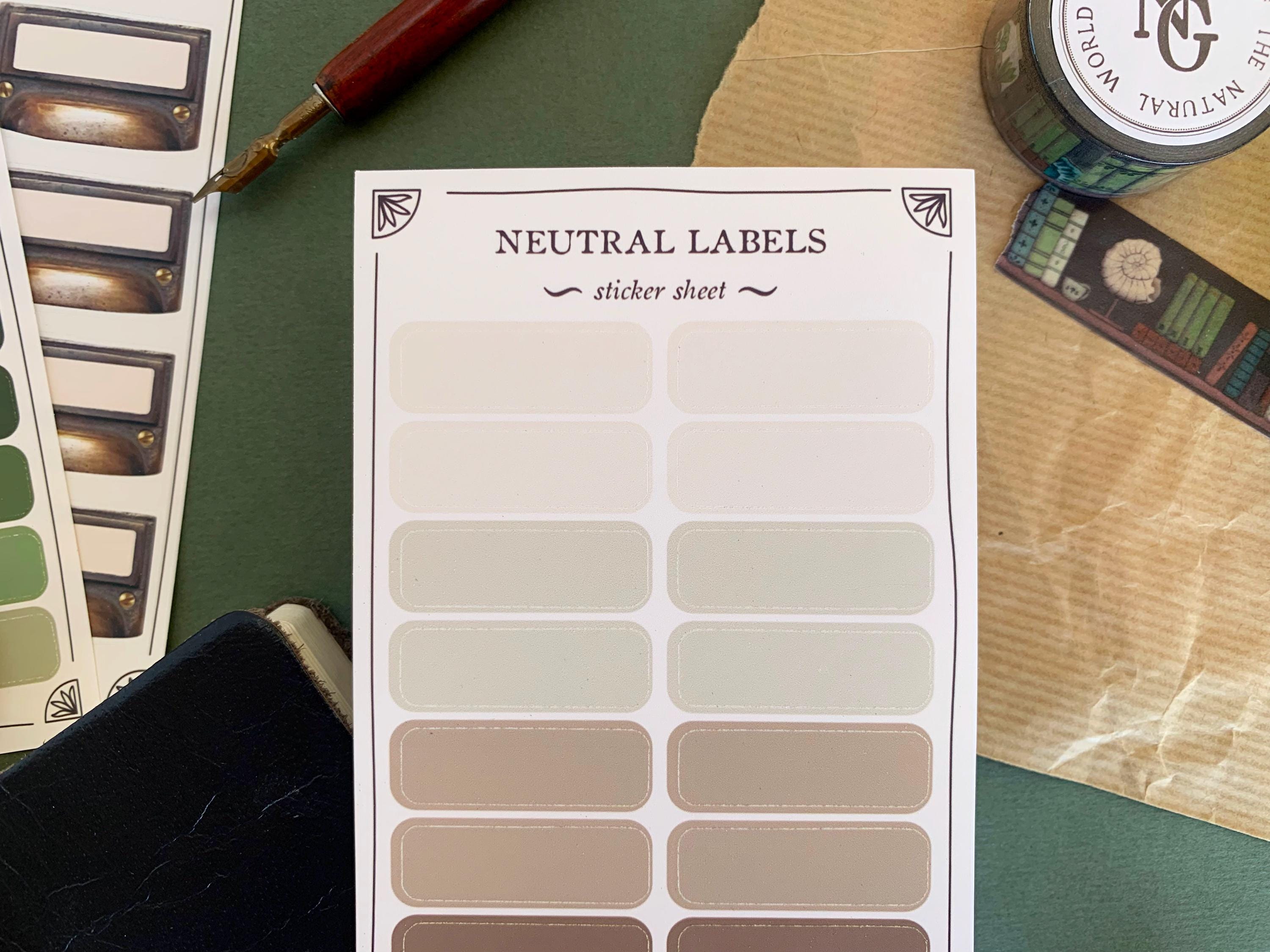Neutral Beige Sticky Labels: Book Annotating Adhesive Labels - Etsy