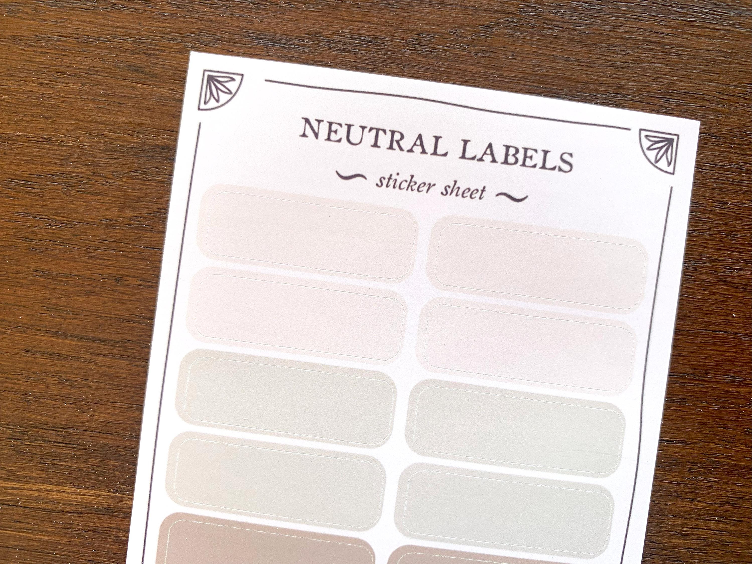Neutral Beige Sticky Labels: Book Annotating Adhesive Labels - Etsy