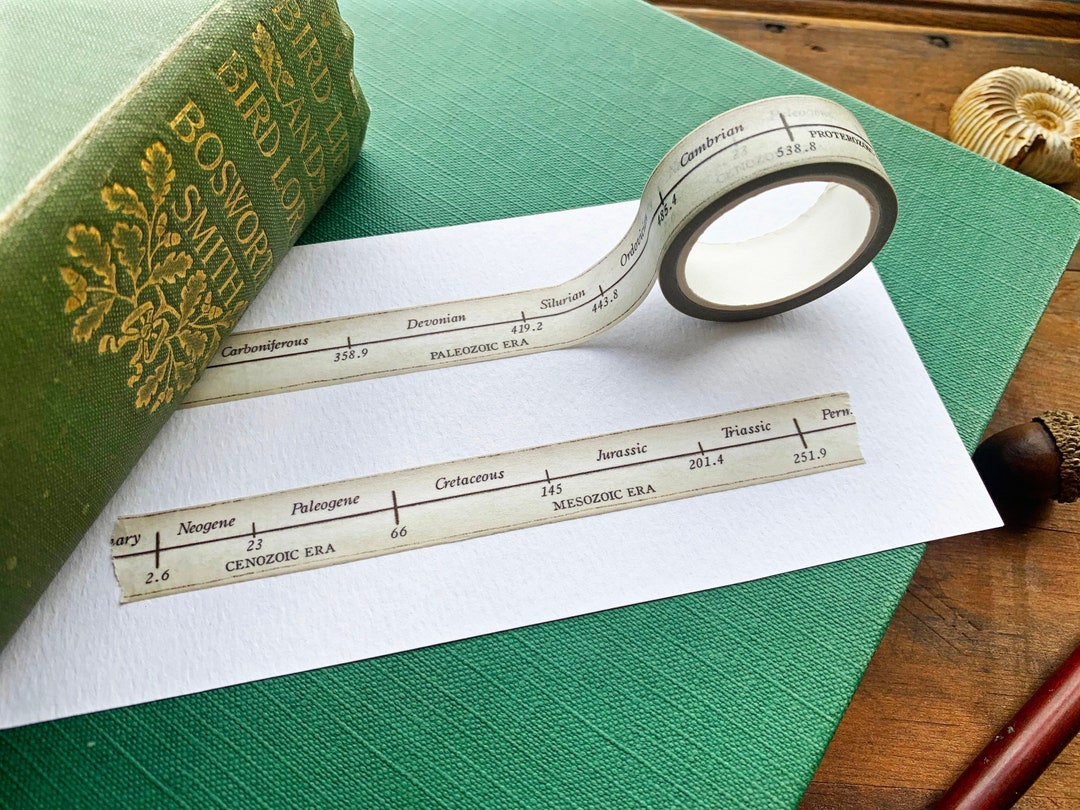 Geological Timescale Washi Tape, Archaeology Decorative Planner Tape ...