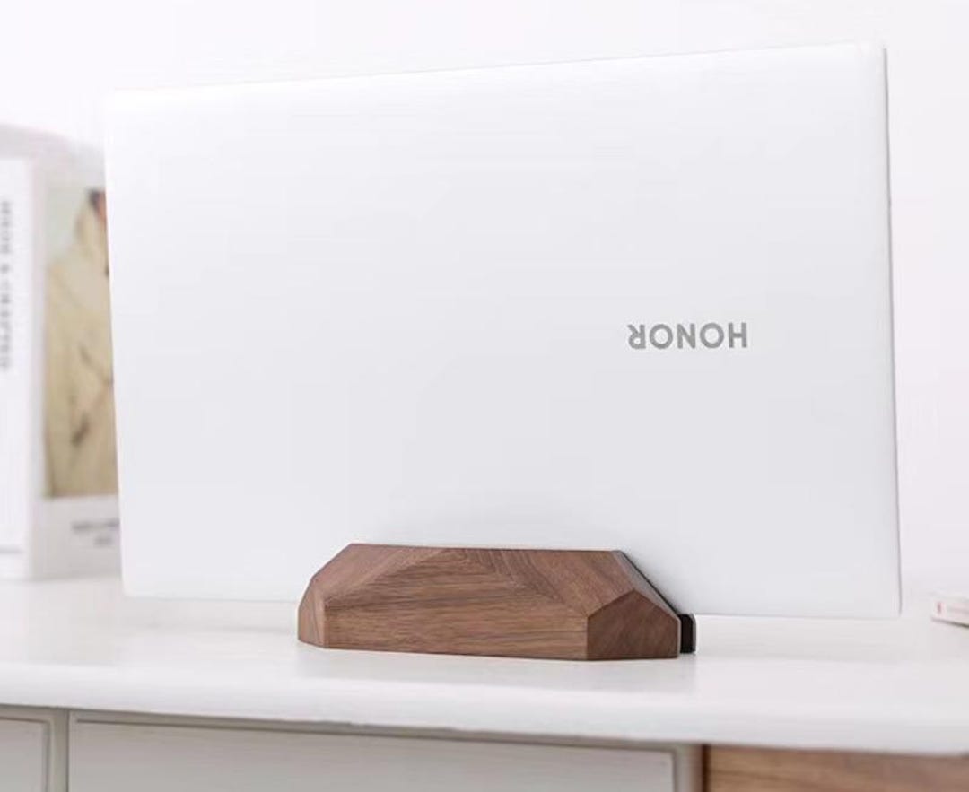 Wood Laptop Stand Vertical MacBook Holder Dock MacBook Pro Desk ...