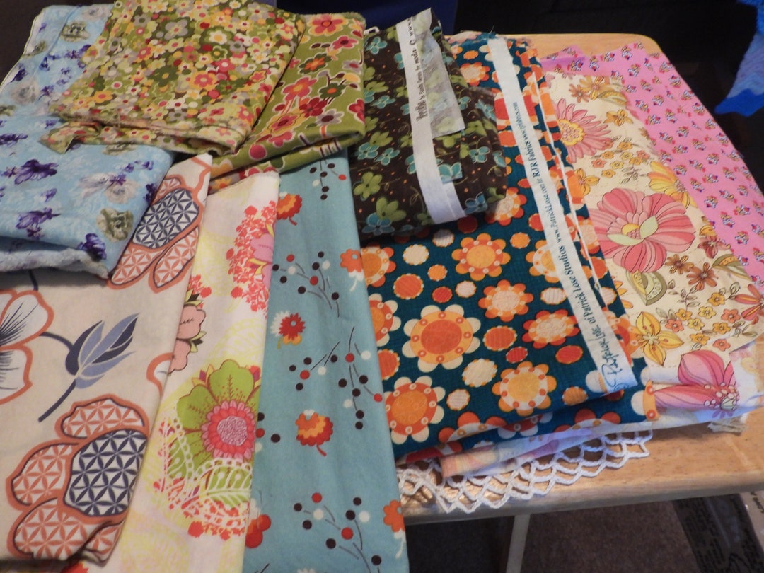 Destash, Ten Fabrics, Floral, Yardage, - Etsy