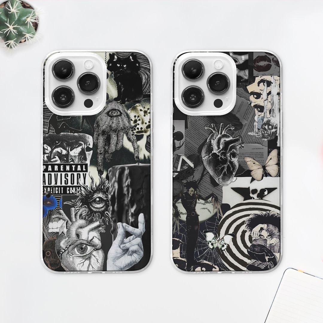 Weird Gothic Collage Magsafe Phone Case, Dark Anime Grunge Moodboard ...