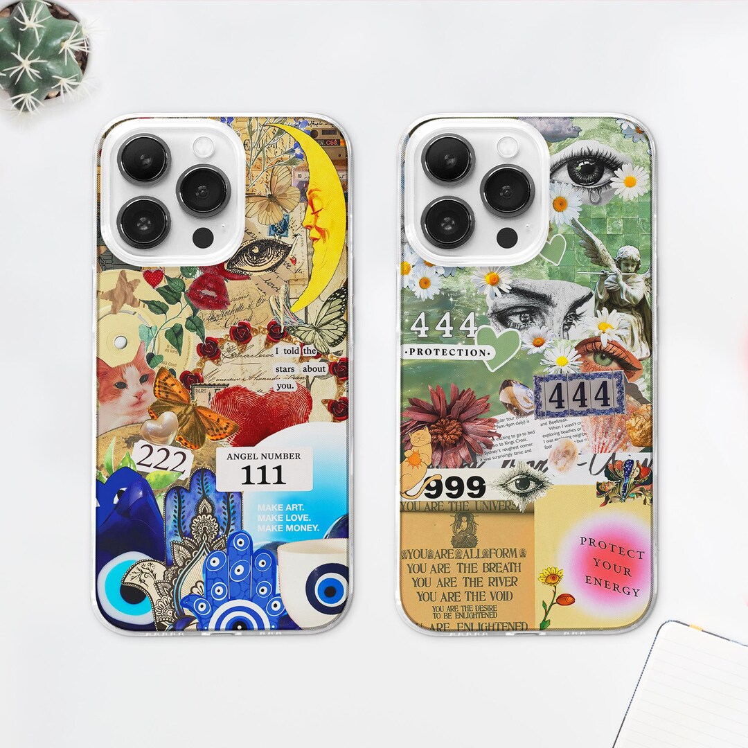 Angel Number Collage Magsafe Phone Case, Lucky Number Moodboard Phone ...
