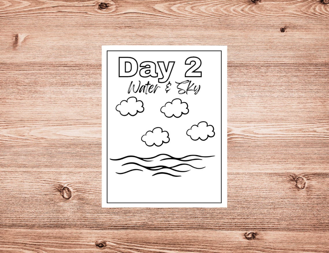 7 Days of Creation Coloring Pages | Days of Creation Coloring Sheets ...