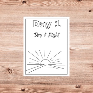 7 Days of Creation Coloring Pages | Days of Creation Coloring Sheets ...