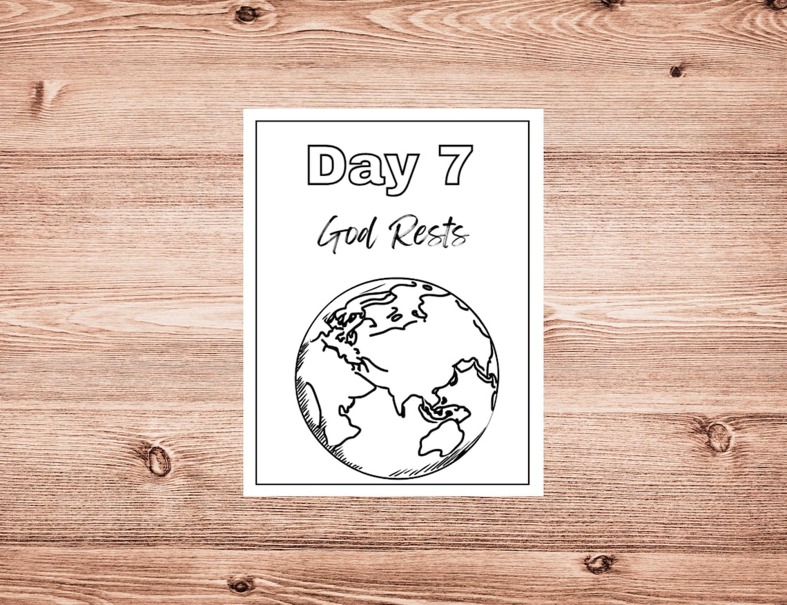 7 Days of Creation Coloring Pages | Days of Creation Coloring Sheets ...