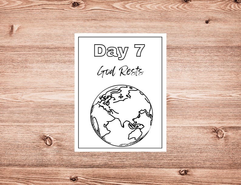 7 Days of Creation Coloring Pages | Days of Creation Coloring Sheets ...