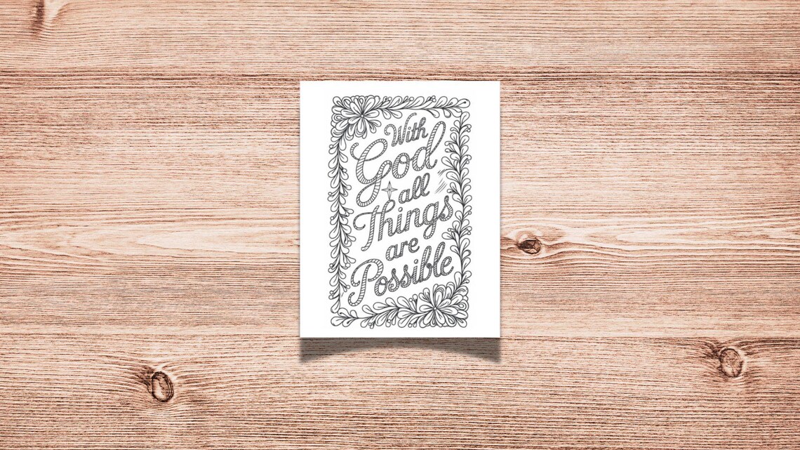 100 Bible Verse Coloring Pages, Christian Art (PDF) - Etsy
