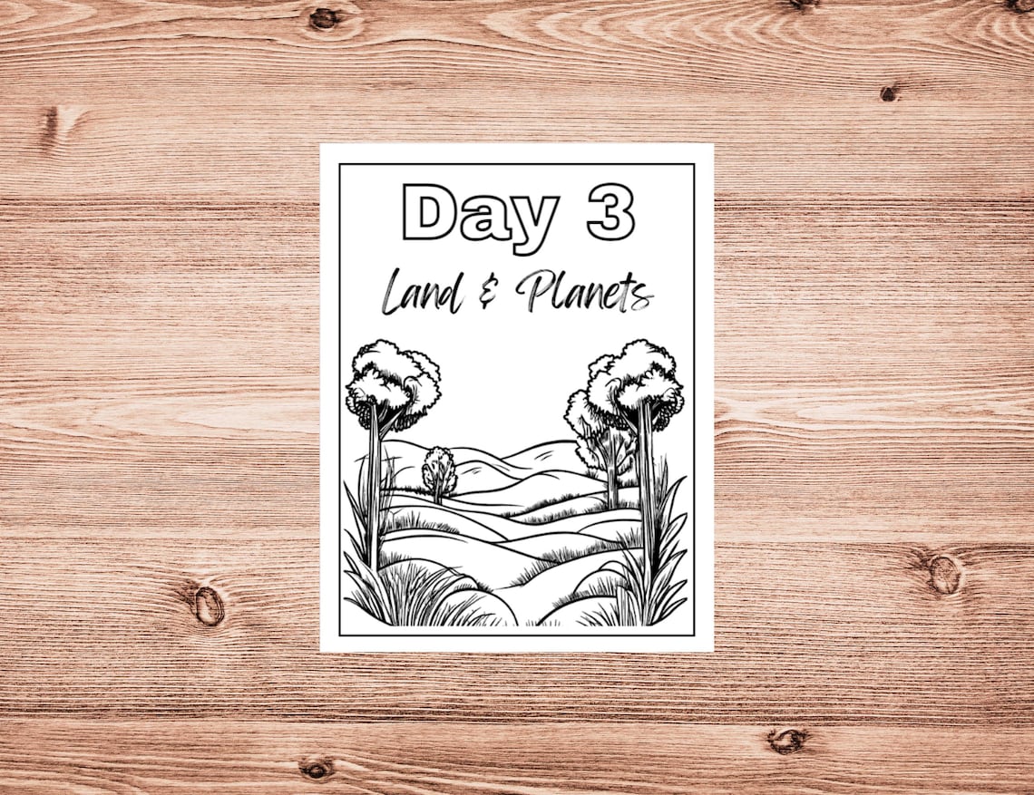 7 Days of Creation Coloring Pages | Days of Creation Coloring Sheets ...