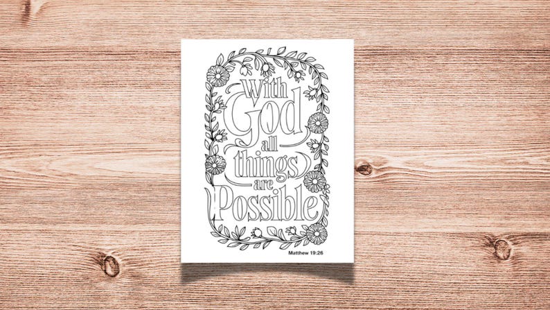 10 Relaxing Bible Verse Coloring Sheets: Meditate and Unwind With God's ...