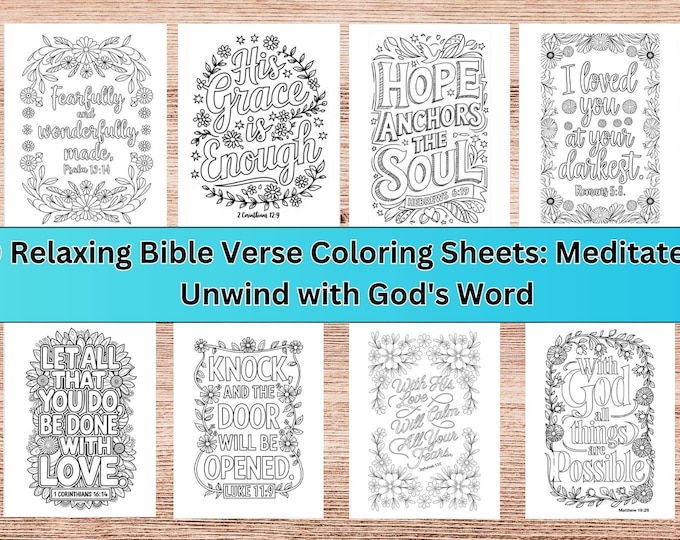 10 Bible Verse Coloring Sheets Meditate on God’s Word as You Color and ...