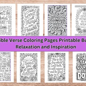 100 Bible Verse Coloring Pages, Christian Art (PDF) - Etsy