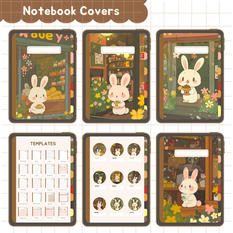 Digital Notebook With Tabs, Digital Notebook Goodnotes, Cute Digital ...