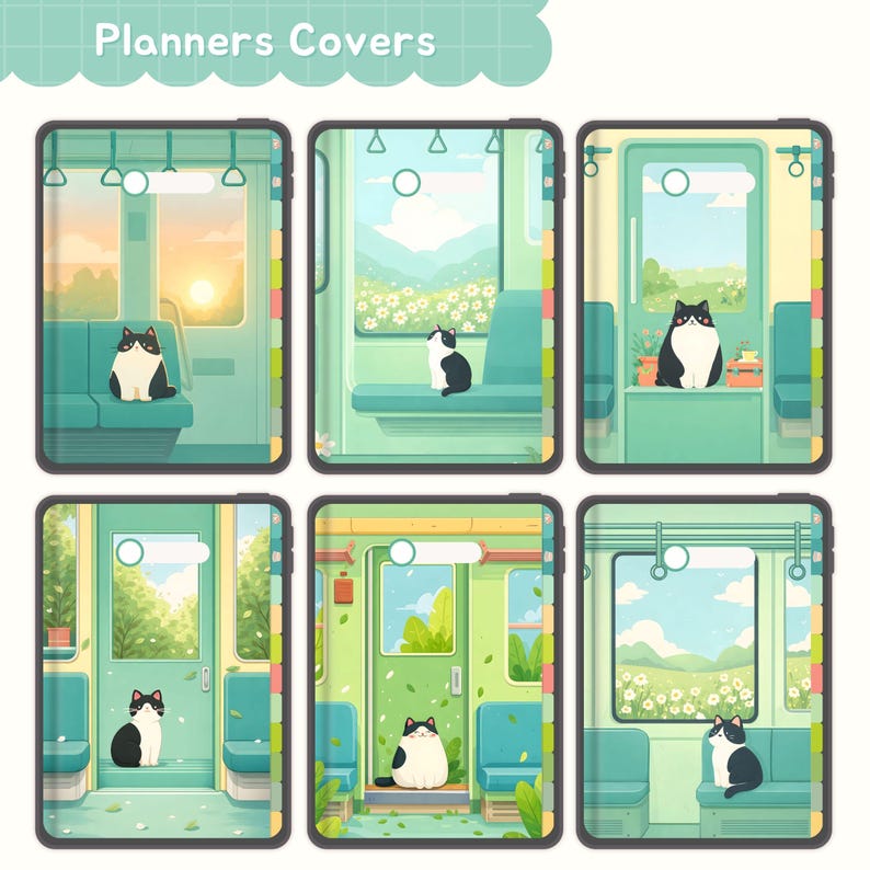 Cat Goodnotes Planner, Kawaii Digital Notebook Ipad, Aesthetic Student ...