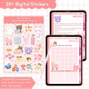 Digital Notebook With Tabs, Digital Notebook Goodnotes, Cute Digital ...