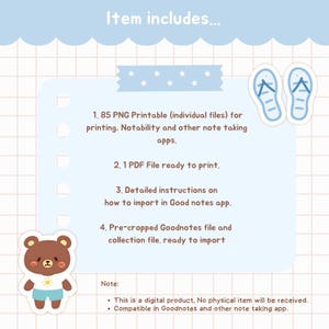 Cute Summer Digital Stickers Kawaii Beach Vacation Pngs Printable ...