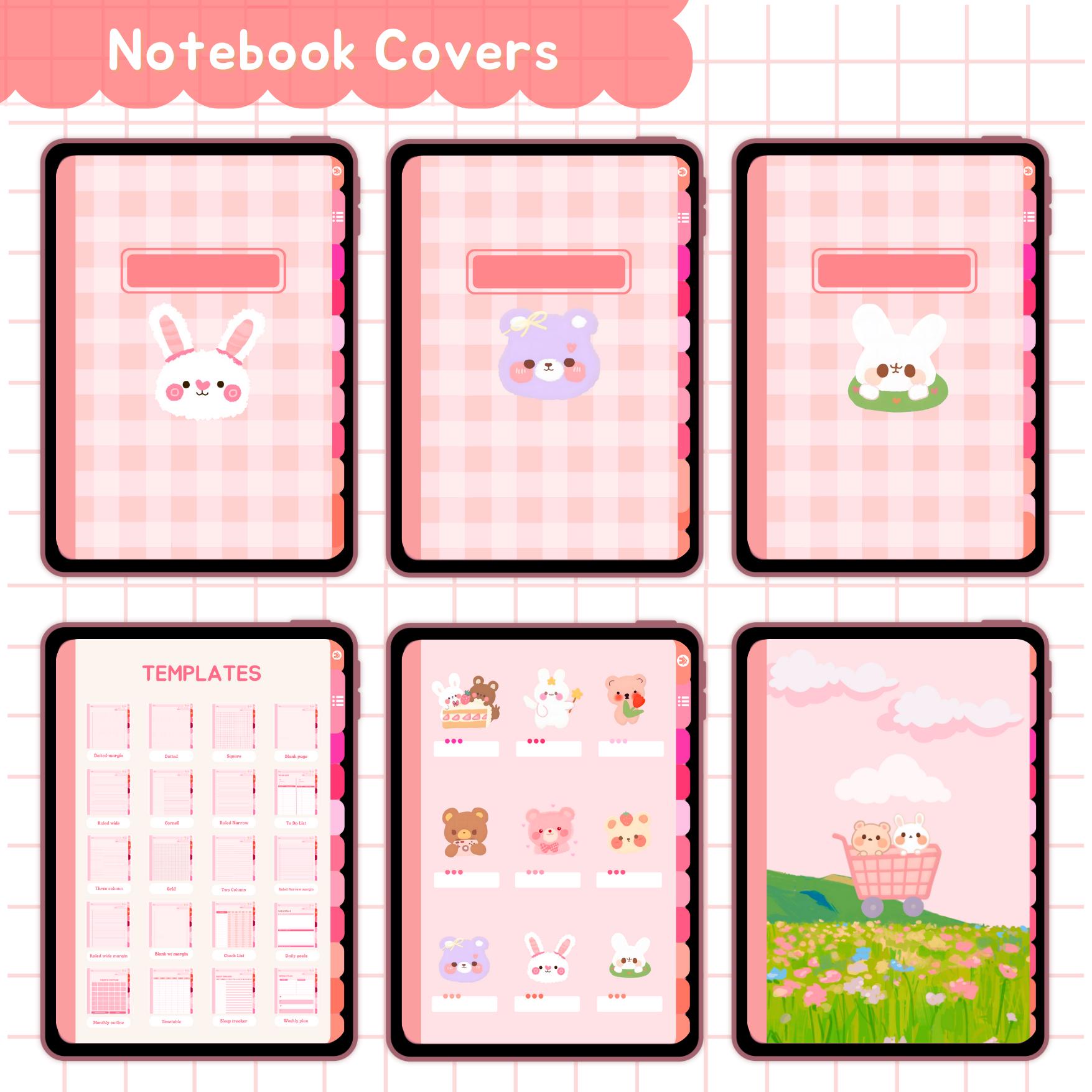 Digital Notebook With Tabs, Digital Notebook Goodnotes, Cute Digital ...