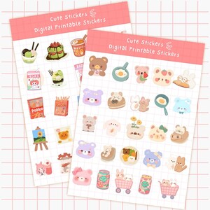 Cute Stickers Sheet, Digital Stickers Goodnotes, Cute Digital Stickers ...