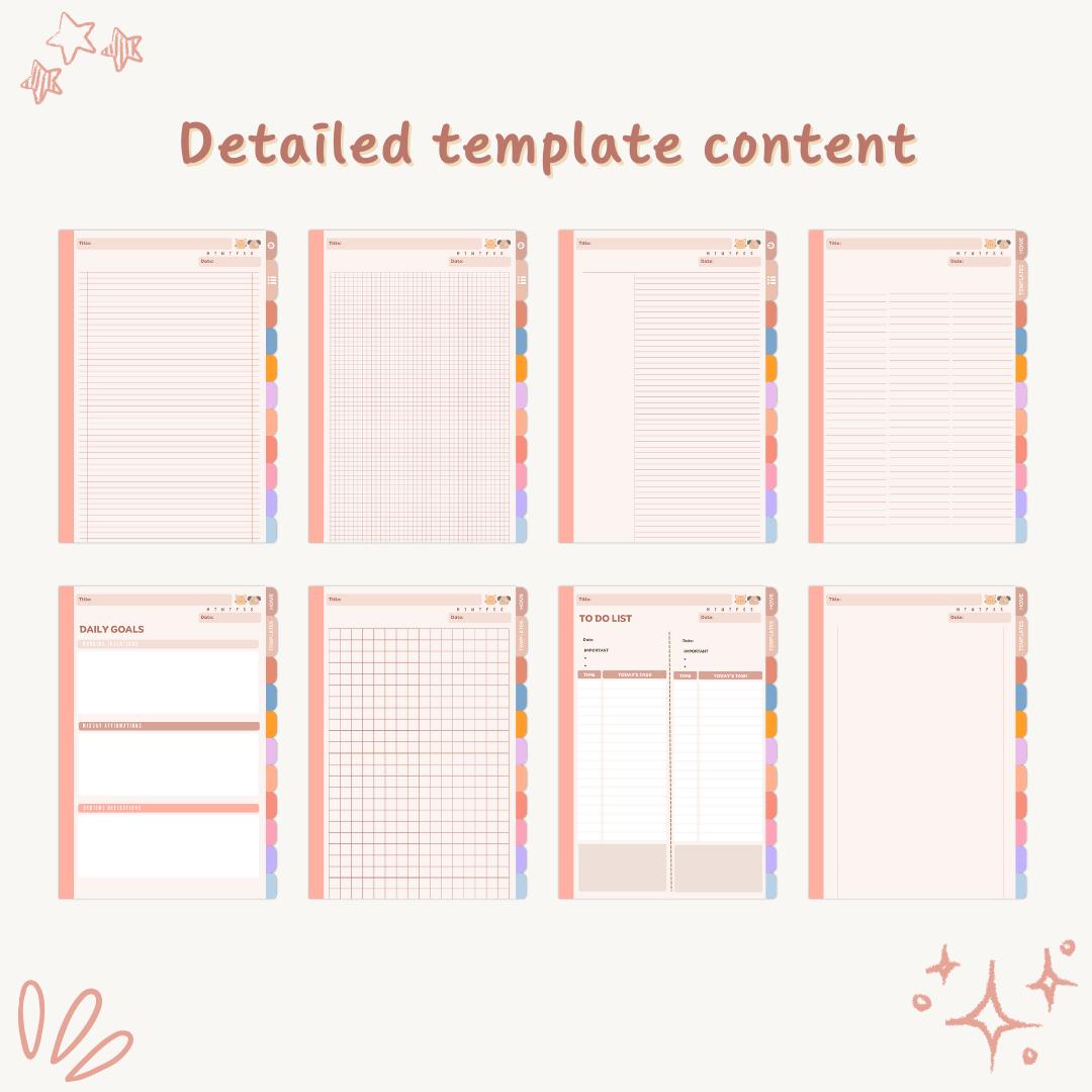 Cute Pink Digital Notebook | Kawaii | Goodnotes | Notability ...