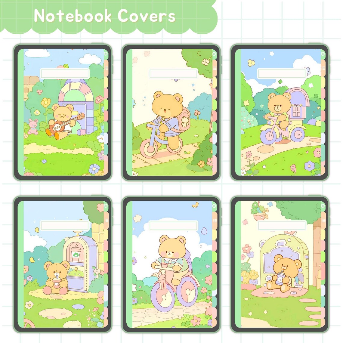 Cute Digital Notebook, Digital Notebook With Tabs, Digital Notebook ...
