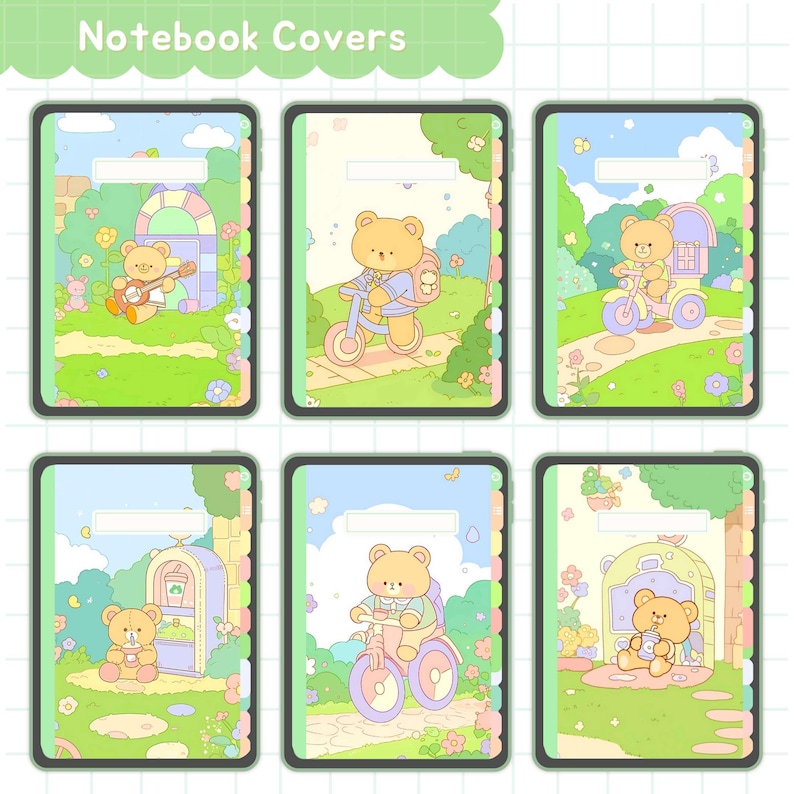 Cute Digital Notebook, Digital Notebook With Tabs, Digital Notebook ...