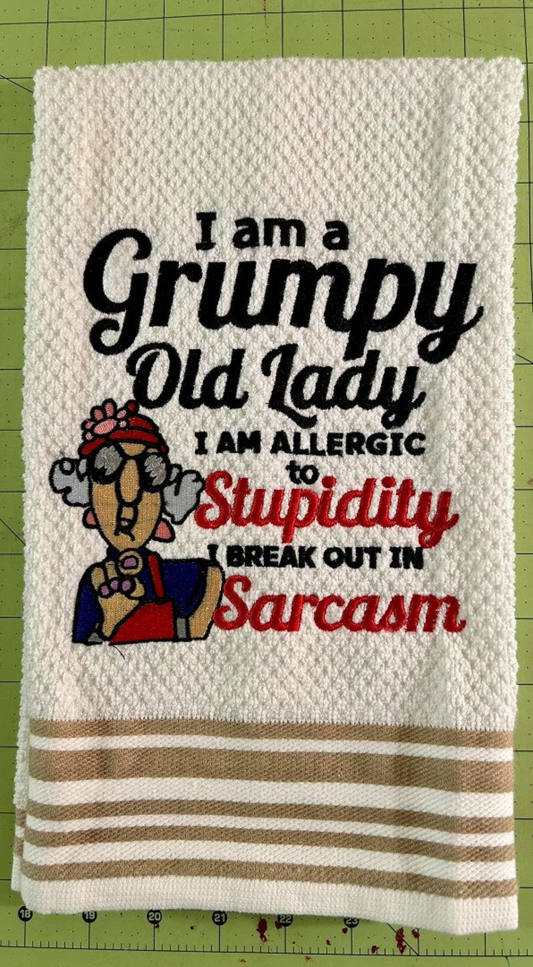Old Lady Embroidery Design I Am A Grumpy Lady Machine Embroidery ...