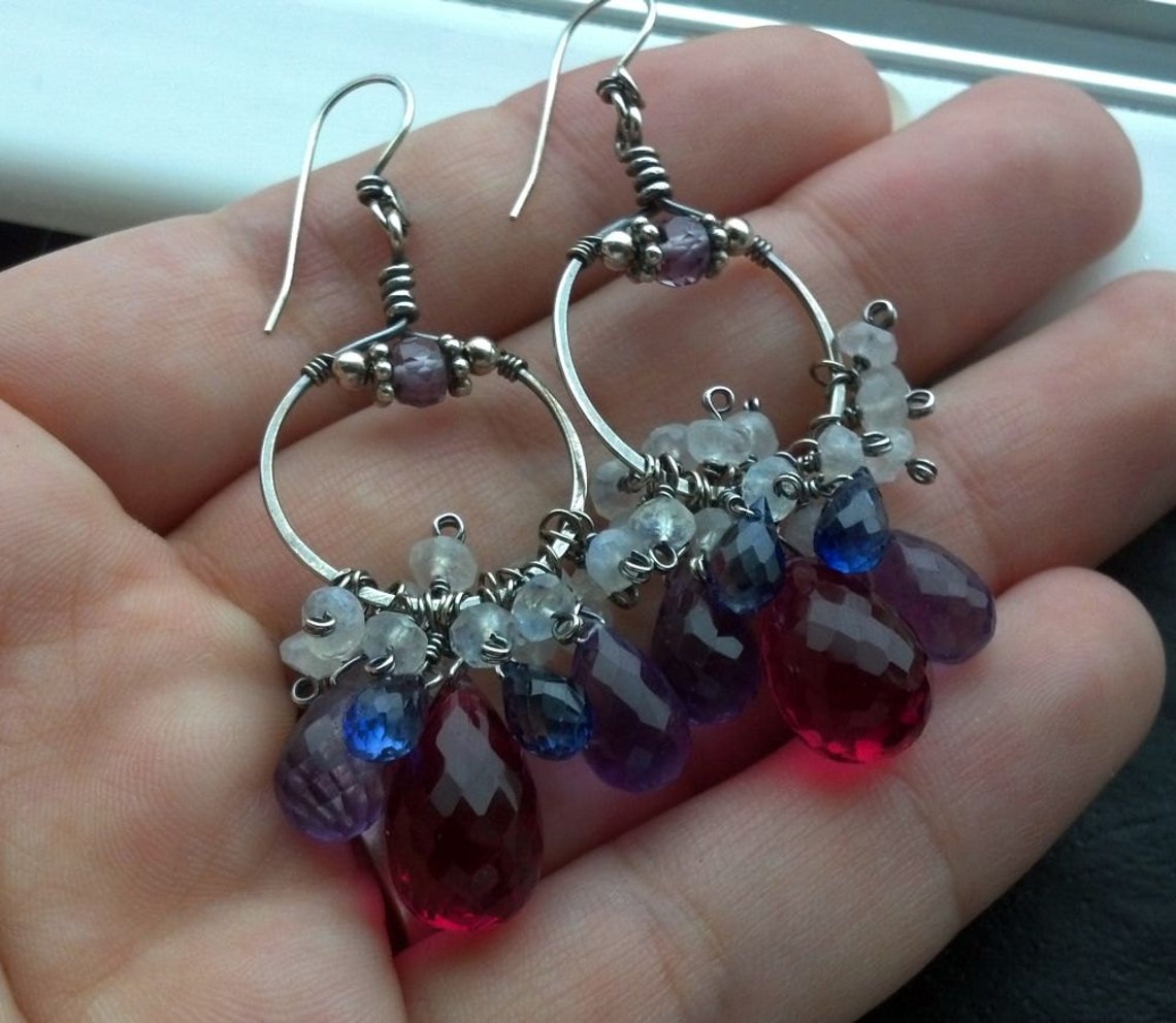 Berry Drops Earrings Sterling Silver Color Change Alexandrite - Etsy