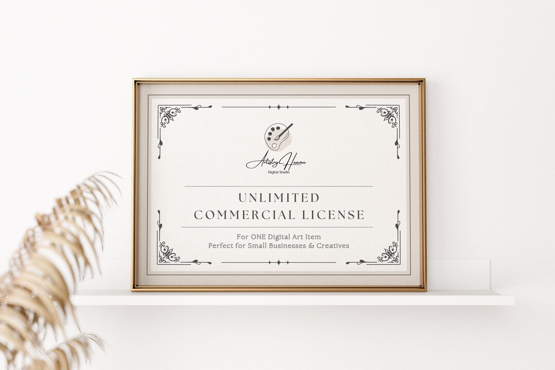 Unlimited Commercial License for 1 Digital Art | License to Sell ...