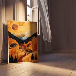 Klimt Autumn Landscape Art Print: Vintage Fall Decor (digital Download ...