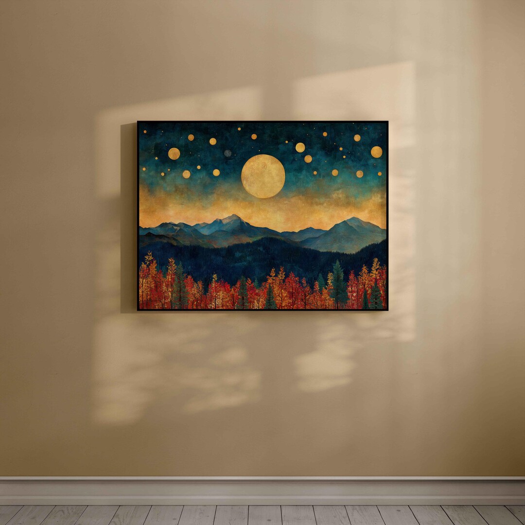 Gustav Klimt Autumn Landscape Printable Wall Art Digital Vintage Wall ...