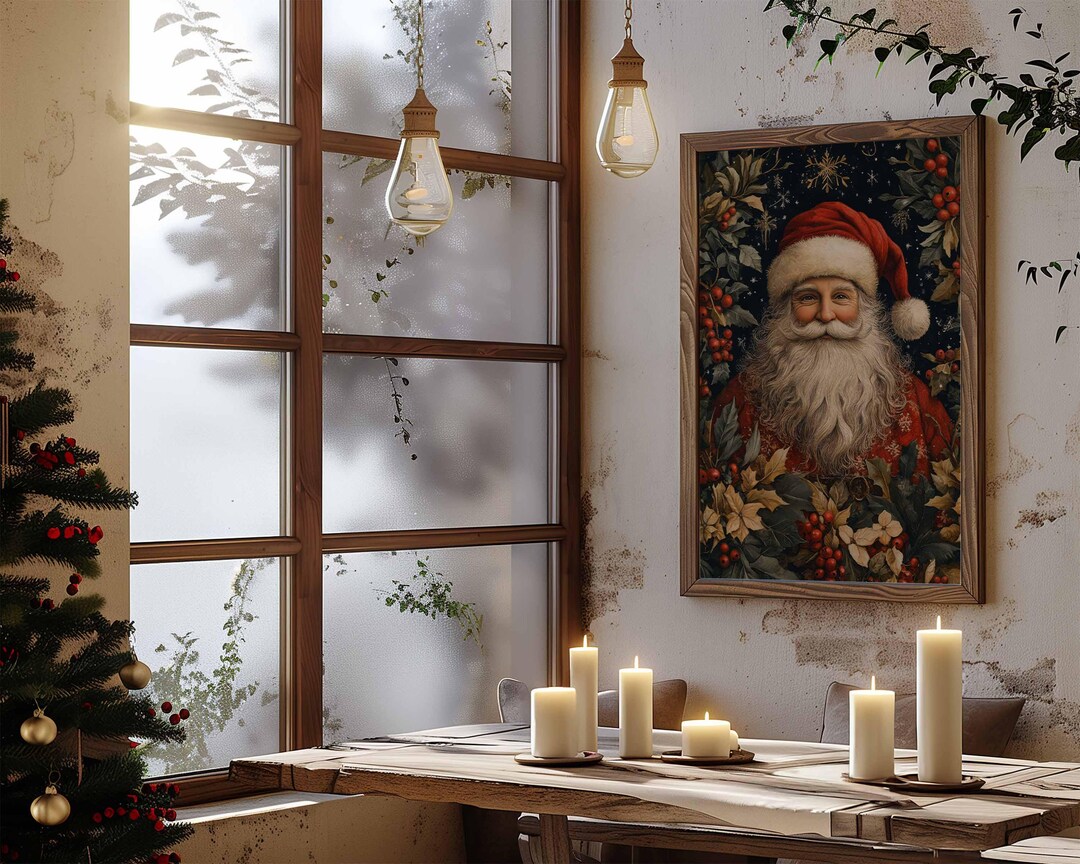 William Morris Santa Claus Print: Christmas Holiday Art (digital ...