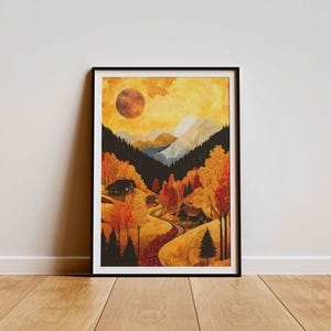 Klimt Autumn Landscape Art Print: Vintage Fall Decor (digital Download ...