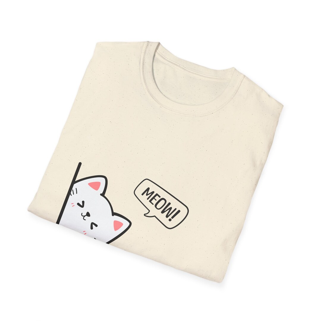 Meow & Wave Cat Tee - Etsy