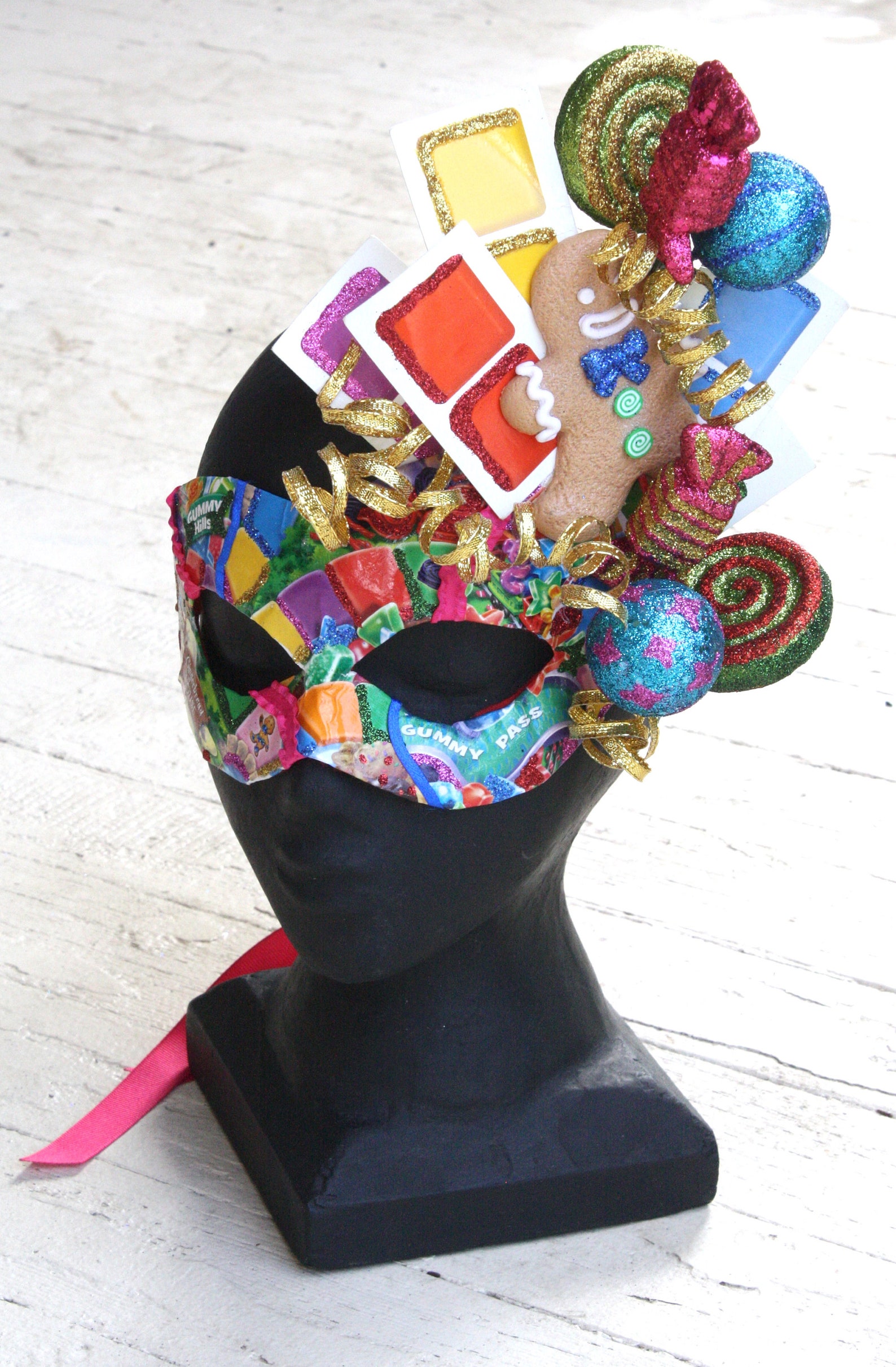 Candy Candyland or Willy Wonka Inspired Retro Masquerade Ball Mask Made ...