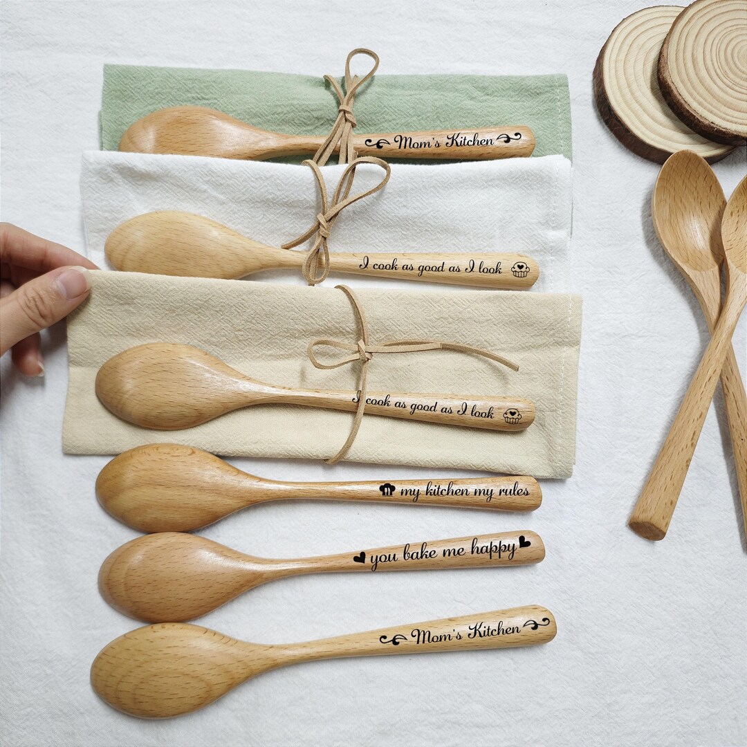 Birthdays Gifts, Custom Bulk Spoon Napkin Sets, Kitchen Wooden Spoon ...
