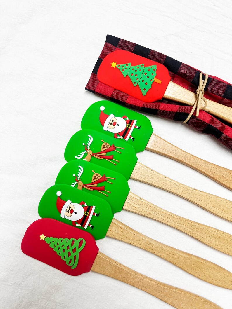 Custom Engraved Silicone Spatula, Christmas Personalized Kitchen Tool ...