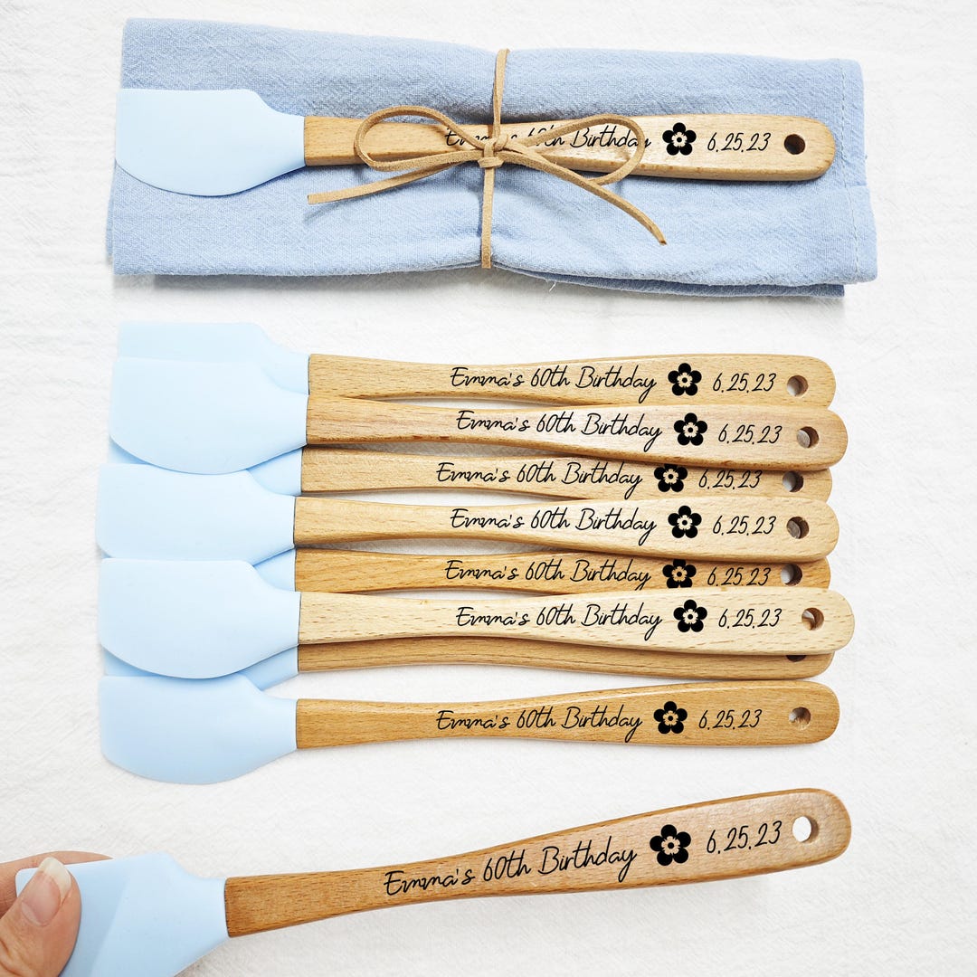 60 Birthday Custom Spatula, Favors for Guests in Bulk, Unique Wedding ...