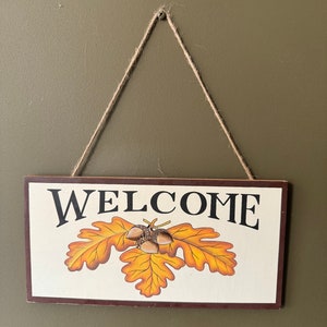 Cute Festive Fall Welcome Sign - Etsy