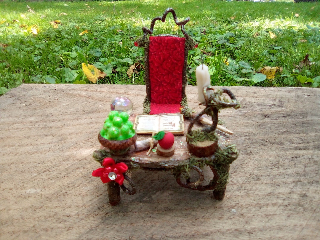 Fairy Halloween Table and Chair Set With Spell Book , Wand, Candle ...