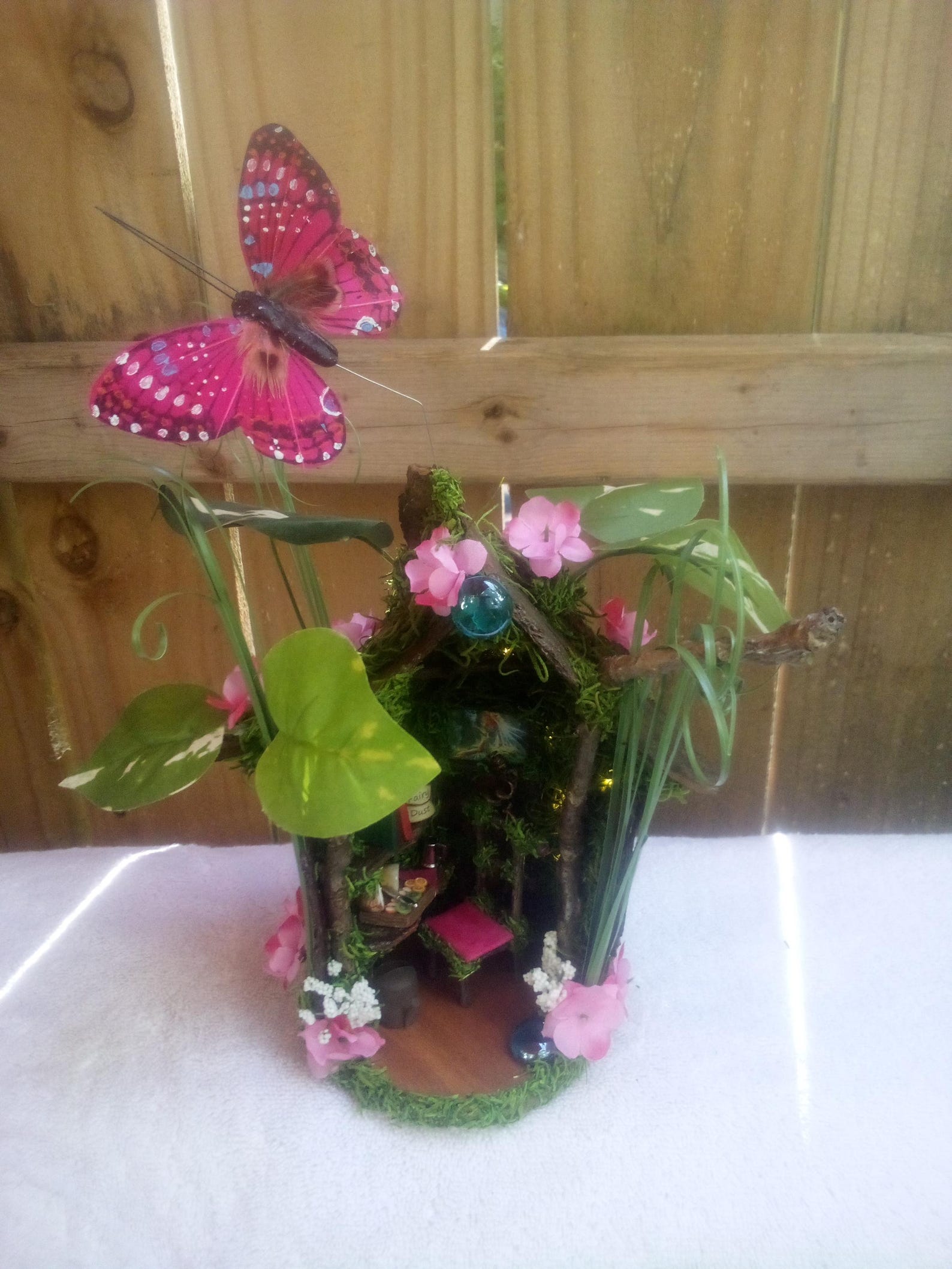 Pixie Fairy House , Handmade , Woodland House , With Furniture ...