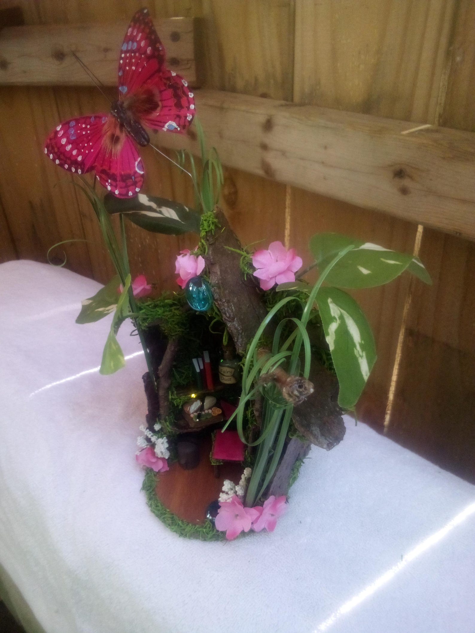 Pixie Fairy House , Handmade , Woodland House , With Furniture ...