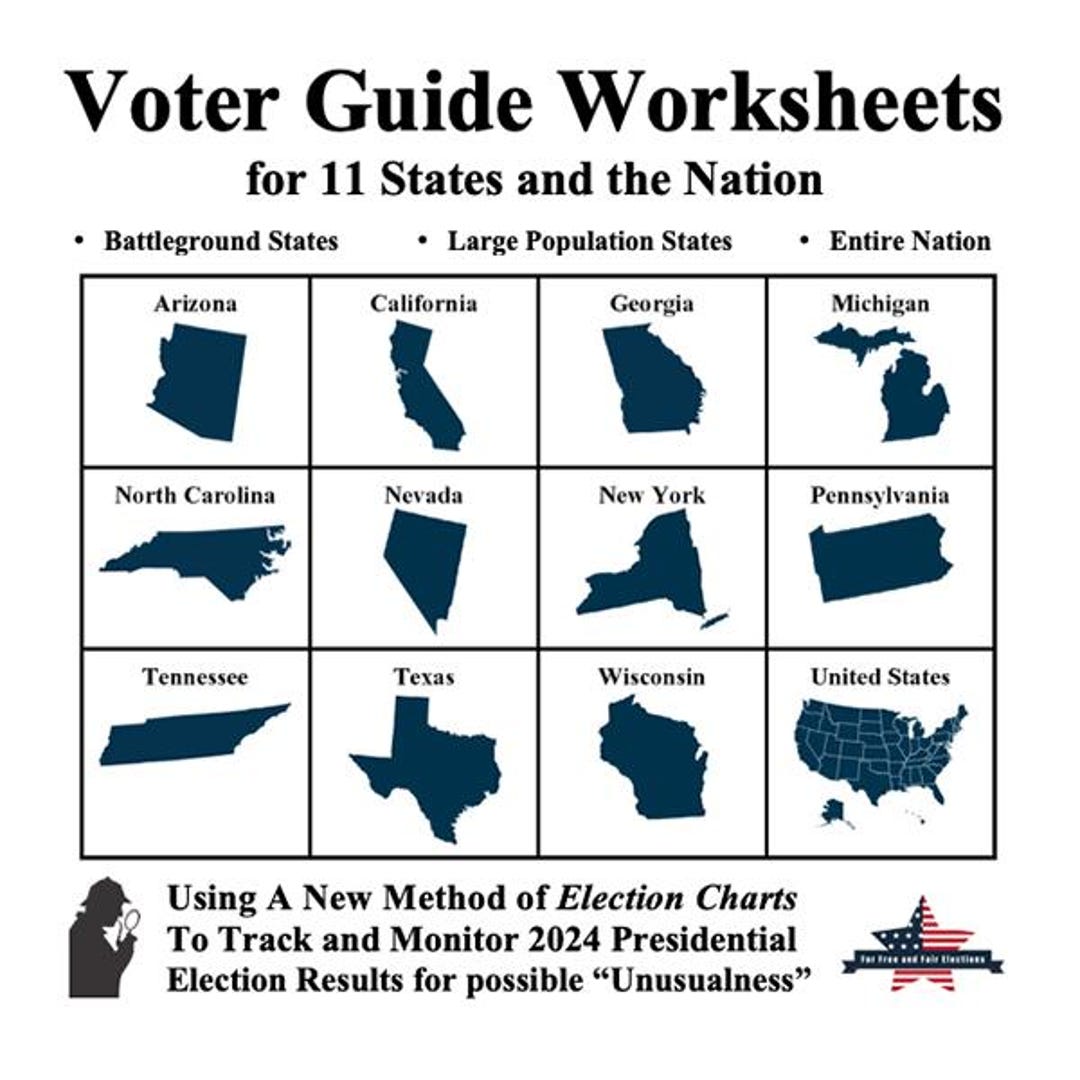 Voter Guide Worksheets - for 11 States and the Nation - Etsy