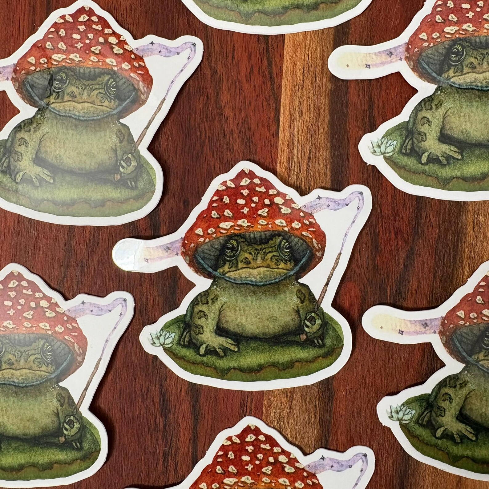 Fungi Fairy Toad Sticker | Watercolour Toad | Scrapbooking | Journaling ...