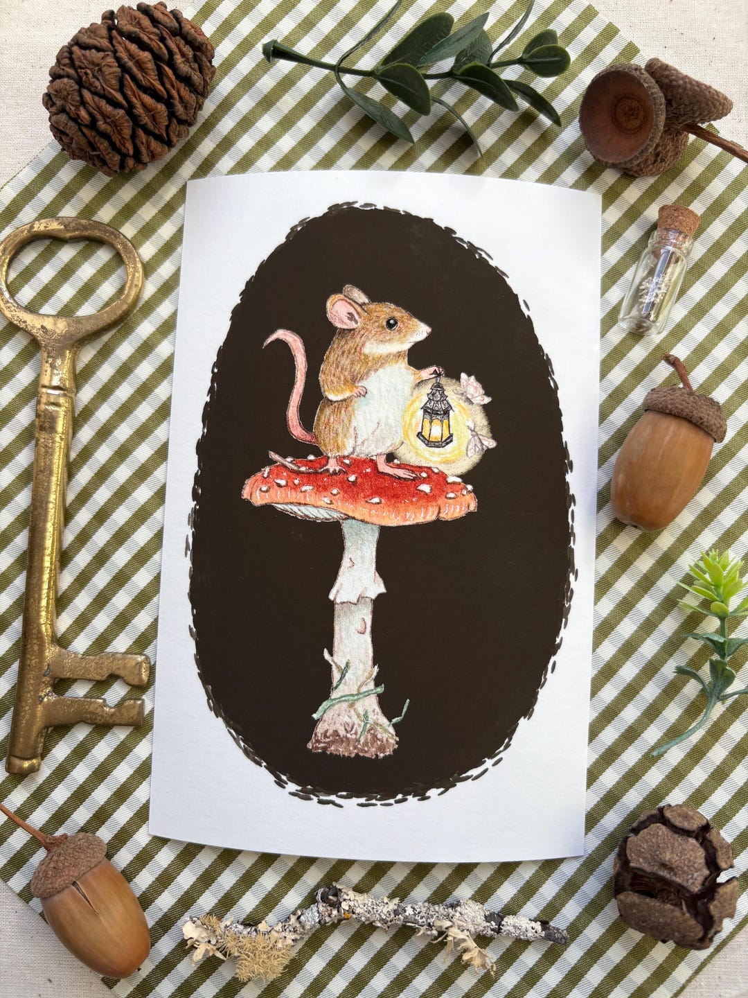 Mushroom Mouse | Night Wanderer | Forest Magic | Kids Nursery Art ...