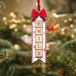 Custom Name Crossword Christmas Ornament, Personalized Puzzle Name ...