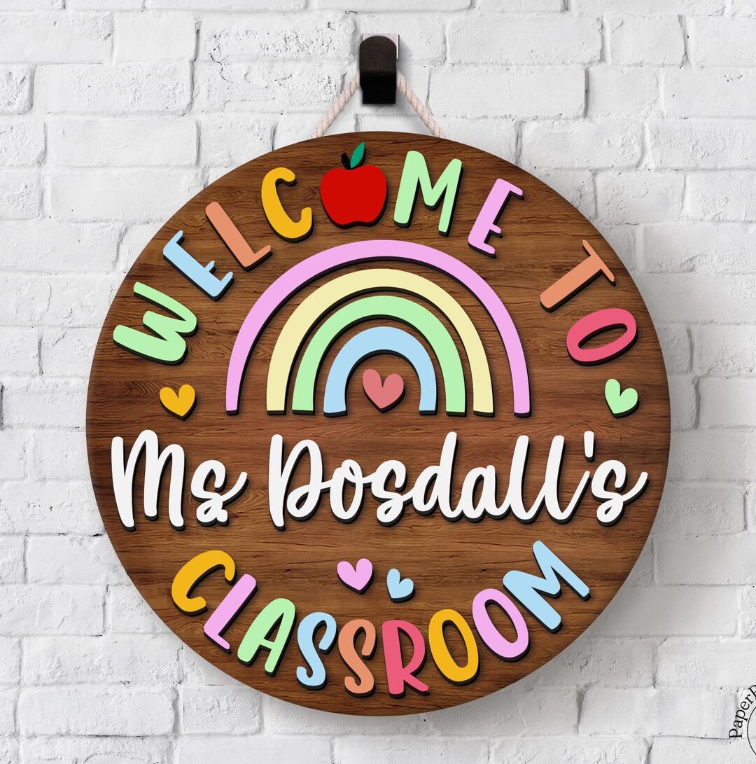 Personalized Teacher Door Sign, Teacher Appreciation Gifts, Teacher ...
