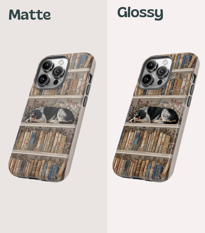 Bluetick Coonhound Dog on Bookshelf Phone Case, Dog Lover Gift Memorial ...
