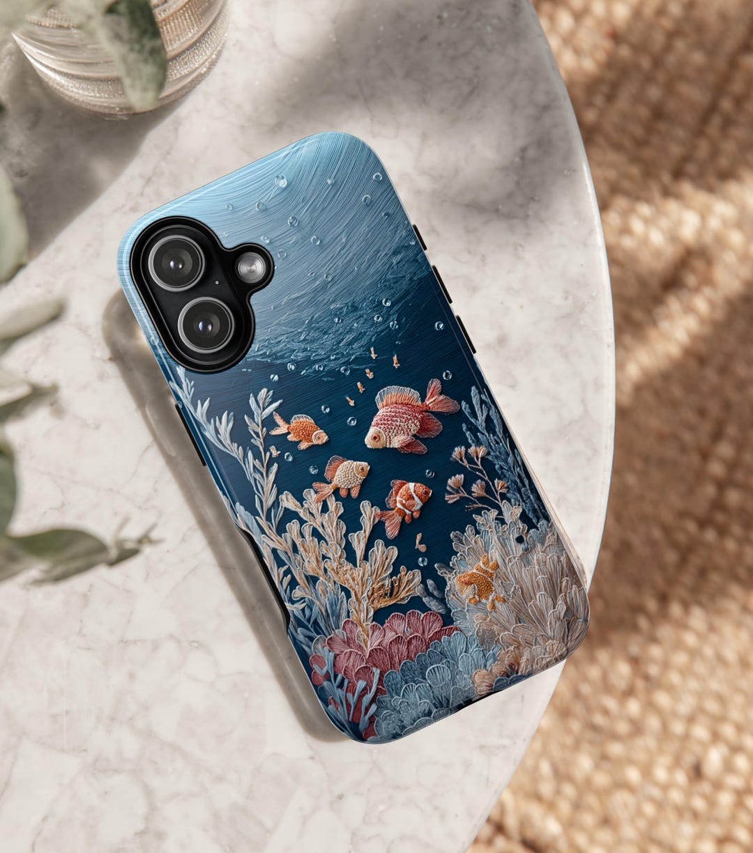 Underwater Coral Reef With Goldfish Tough Case | Ocean Phone Cover ...
