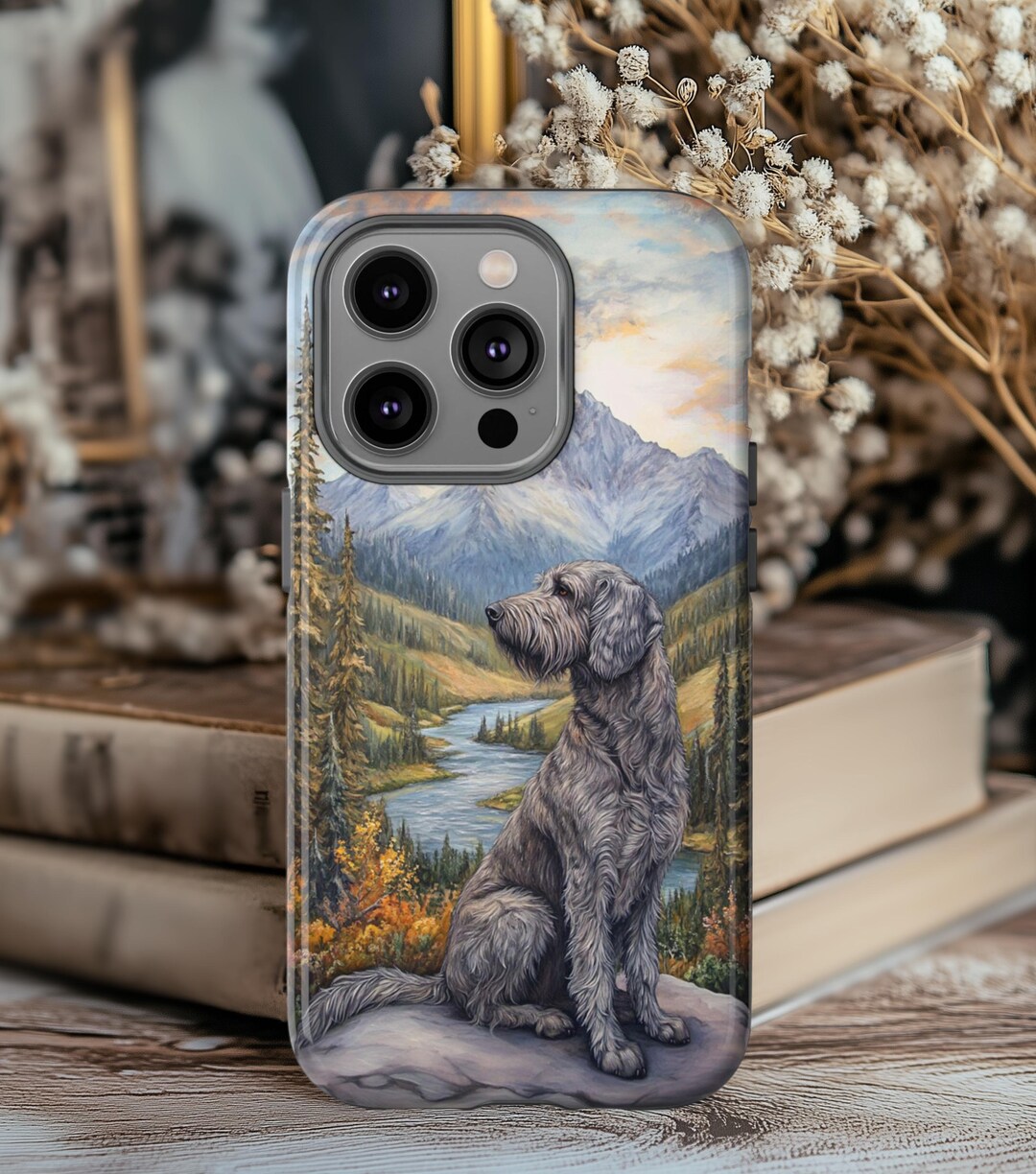 Irish Wolfhound Phone Case, Landscape Design, Memorial Irish Wolfhound ...