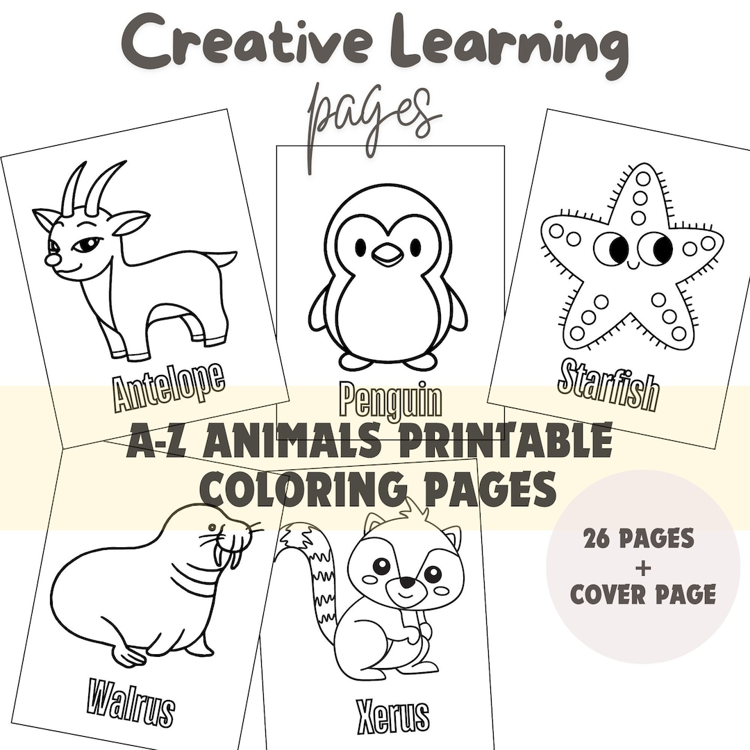 ABC Animal Coloring Pages, Printable Animal Coloring Pages, Animal ...